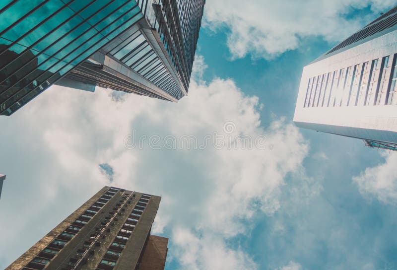 Skyscraper Building and Sky View Stock Photo - Image of architecture ...