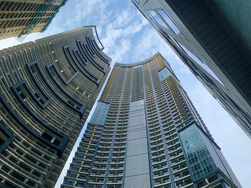 Skyscraper Building View from Below Stock Photo - Image of landmark ...