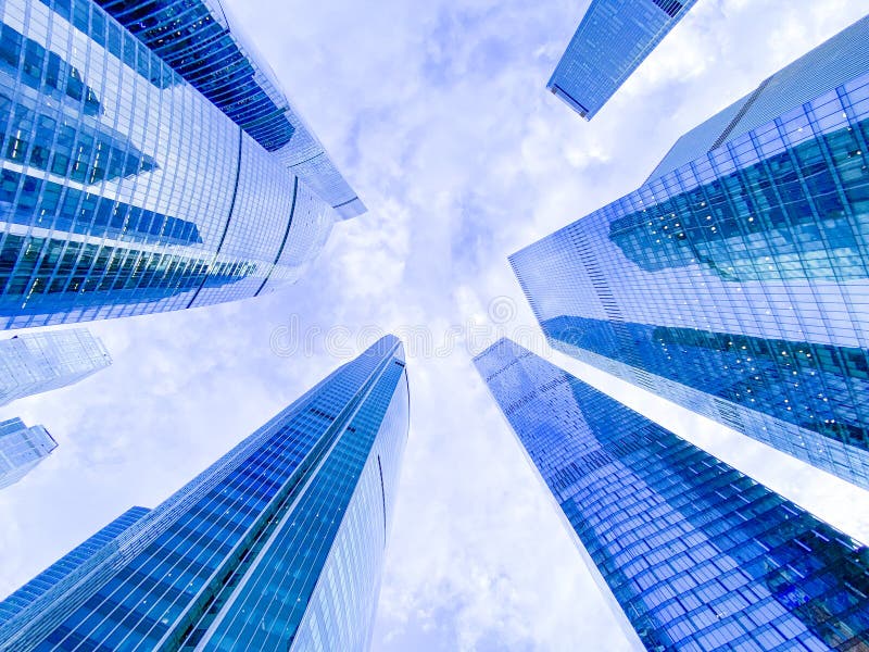 Skyscraper Buildings, Complex Structures Stock Image - Image of light ...