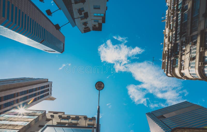 Skyscraper Buildings and Sky View Stock Image - Image of backgrounds ...