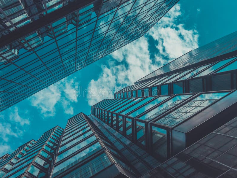 Skyscraper Buildings and Sky View Stock Image - Image of finance ...