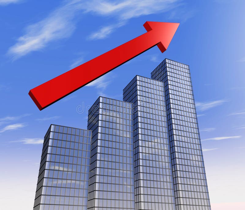 Skyscraper chart stock illustration. Illustration of future - 19091601