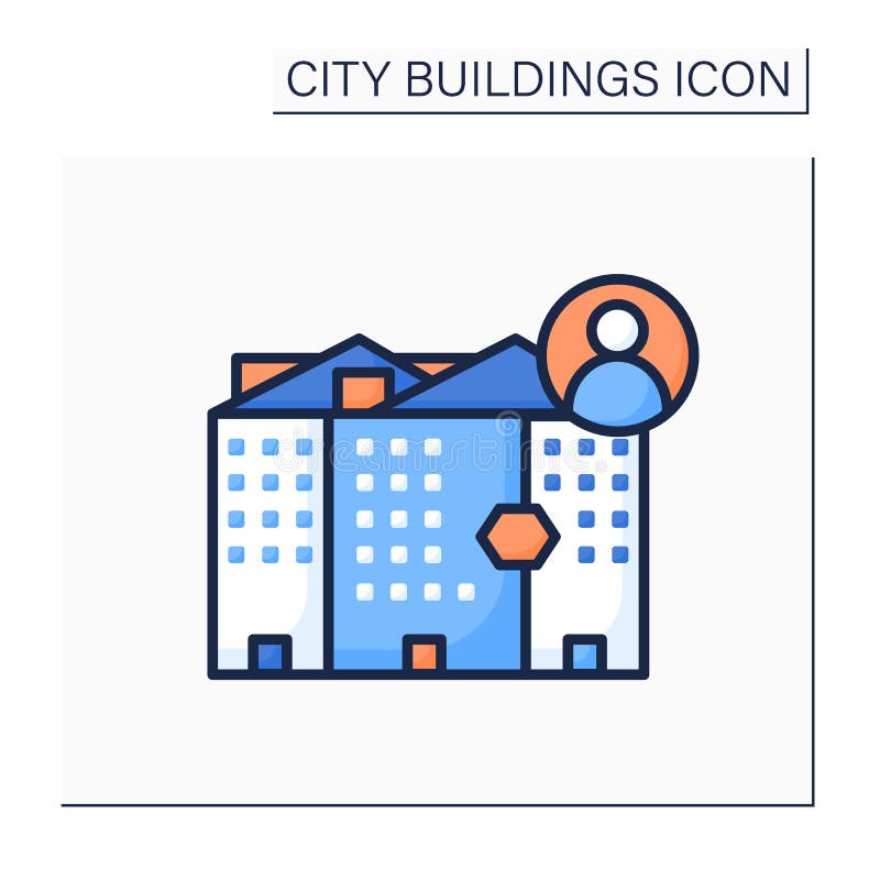 Skyscraper color icon stock vector. Illustration of high - 229404589