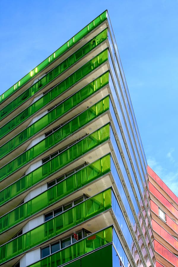 Red Glass Building stock image. Image of geometry, sanlitun - 11417691