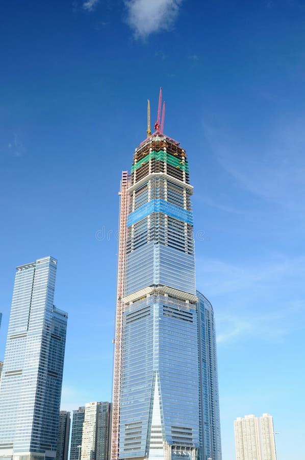 Skyscraper in construction stock image. Image of skyscraper - 6685899