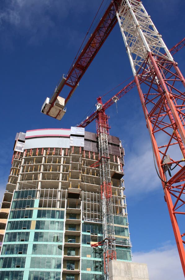 Skyscraper Construction Site Stock Image - Image of lift, tall: 1996615