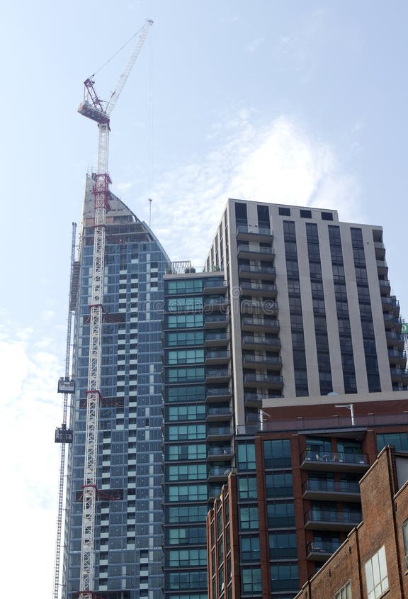 Skyscraper Construction in Toronto Stock Photo - Image of contemporary ...
