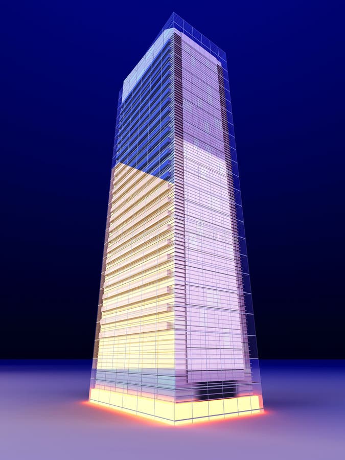 Skyscraper stock illustration. Illustration of exterior - 72745575
