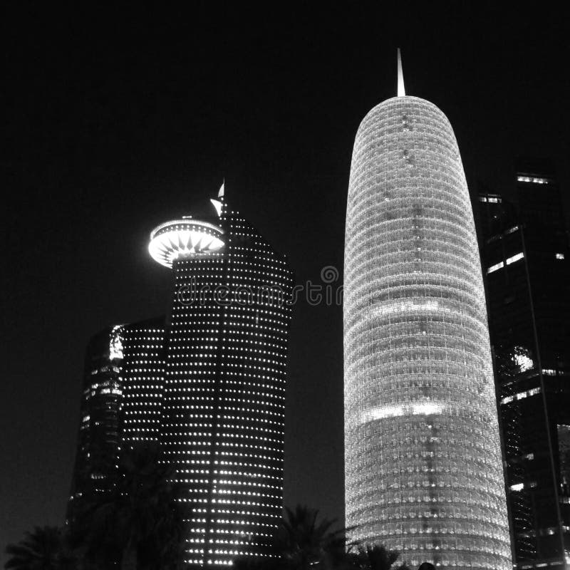 Skyscraper of Doha city stock image. Image of urban, travel - 53131475