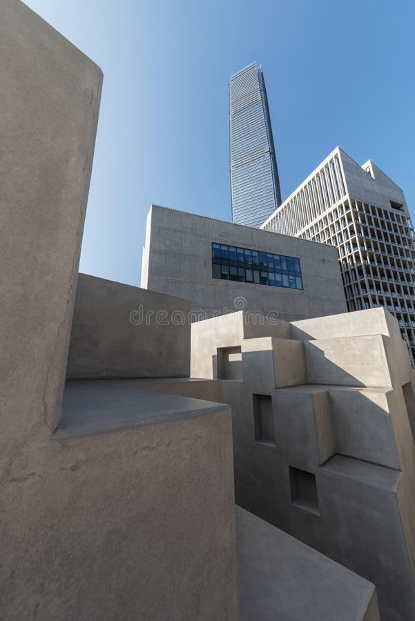 Skyscraper in Downtown District in Hong Kongh City. Modern Architecture ...