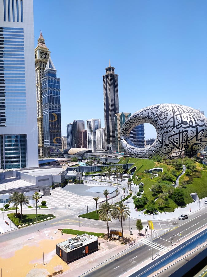 Skyscraper Downtown Dubai Museum Future Editorial Photography - Image ...