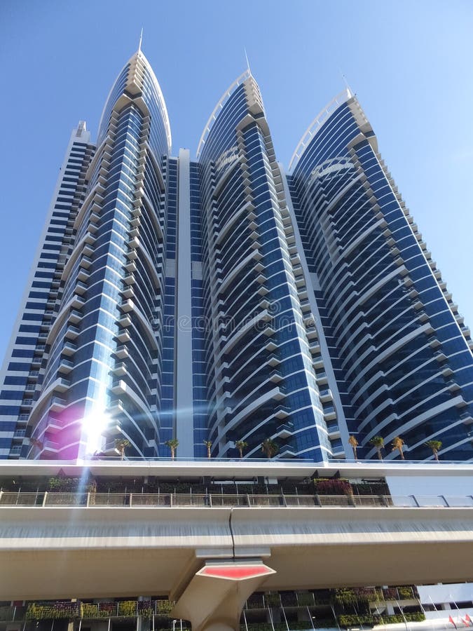 Skyscraper in Dubai, UAE stock image. Image of hotel - 38346805