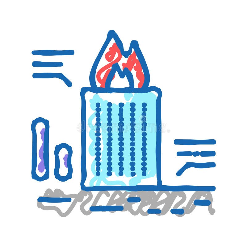 Skyscraper Fire Test Icon Doodle Illustration Stock Illustration ...