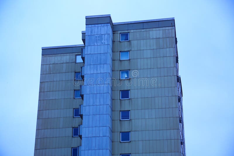 Skyscraper in Germany, Apartment, Architecture, Blue Sky Stock Image ...
