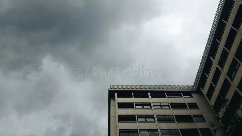 Skyscraper with Gray Sky and Windows Stock Photo - Image of windows ...