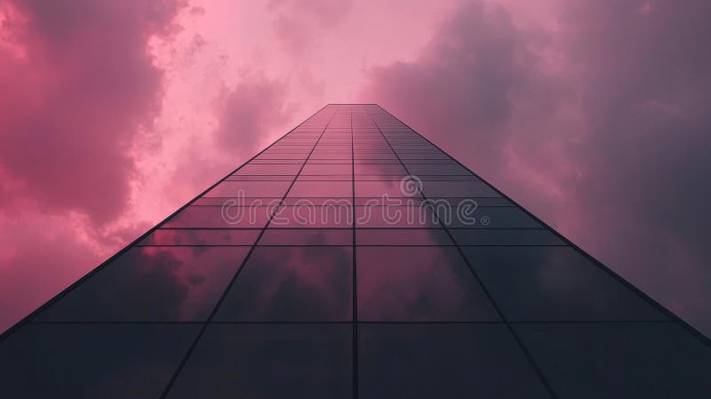 A Skyscraper with a Grid of Windows. Stock Photo - Image of shade ...