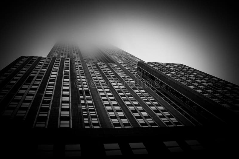Skyscraper in hazy shadows stock photo. Image of perspective - 360690048