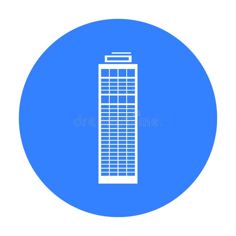 Skyscraper Icon Black. Single Building Icon from the Big City ...