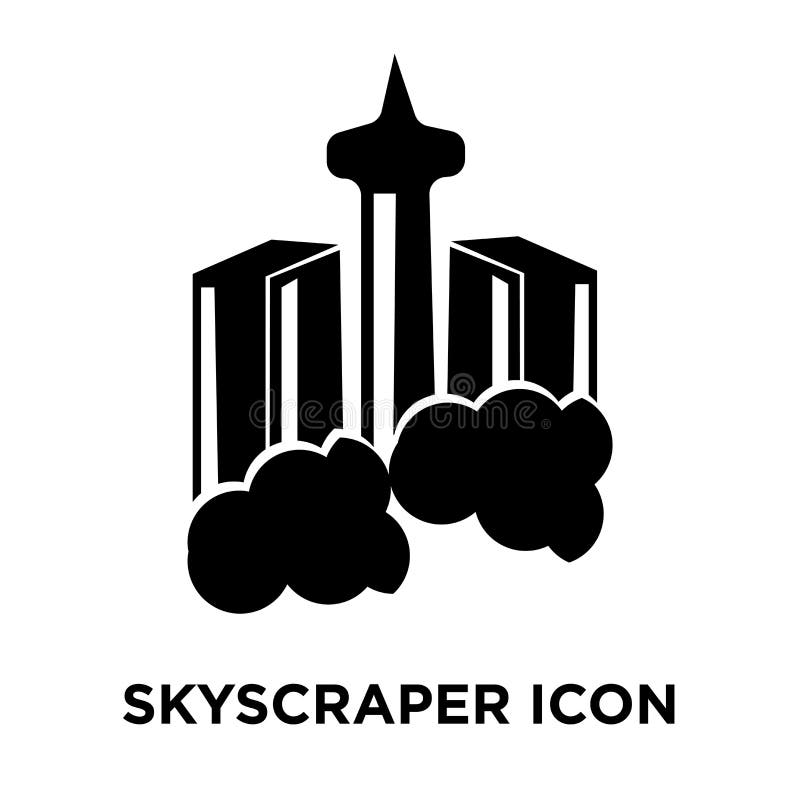 Skyscraper Icon Vector Isolated on White Background, Logo Concept of ...