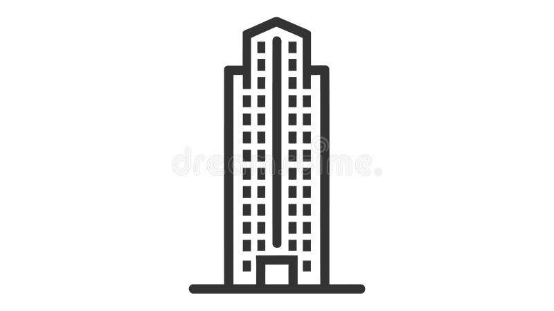 Skyscraper Icon on White Background Stock Vector - Illustration of ...