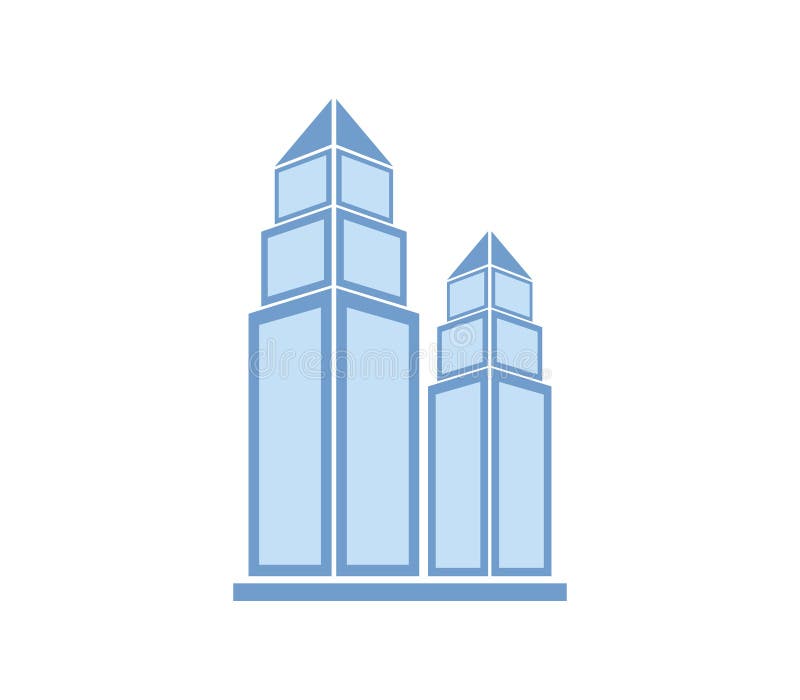 Skyscraper Icon Illustrated in Vector on White Background Stock ...
