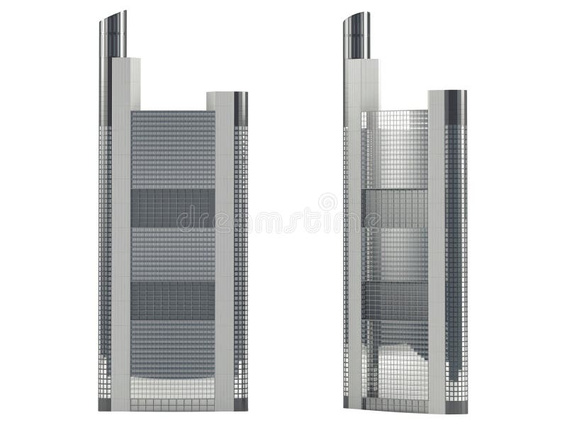 Skyscraper isolated stock illustration. Illustration of estate - 40961388