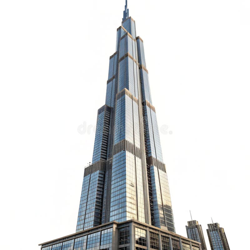 Skyscraper Isolated on White Background Stock Photo - Image of ...