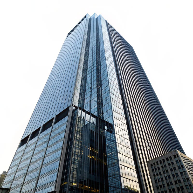 Skyscraper Isolated on White Background Stock Illustration ...