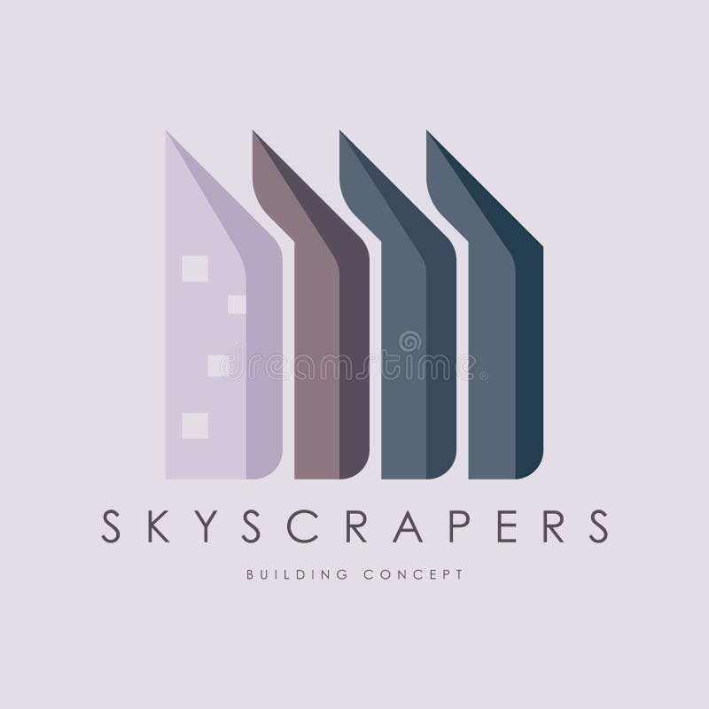 Skyscraper Logo Design Concept Vector Stock Vector - Illustration of ...