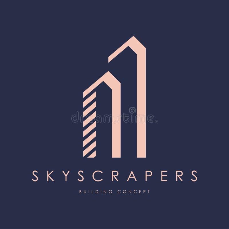Skyscraper Logo Design Concept Vector Stock Vector - Illustration of ...