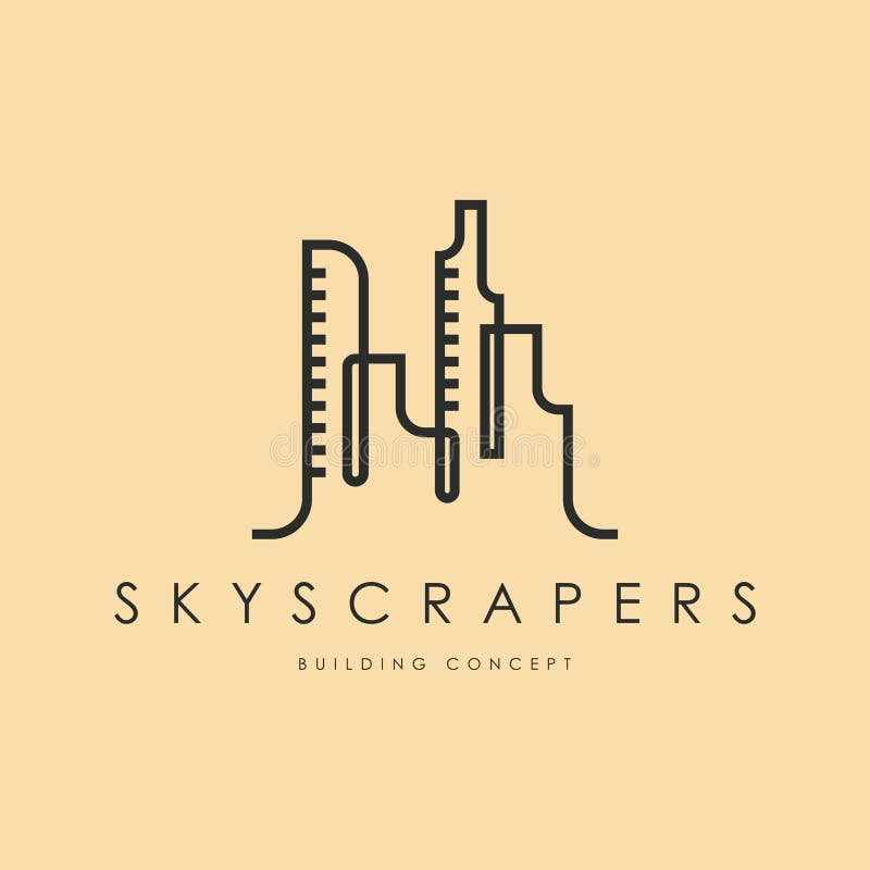 Skyscraper Logo Design Concept Vector Stock Vector - Illustration of ...