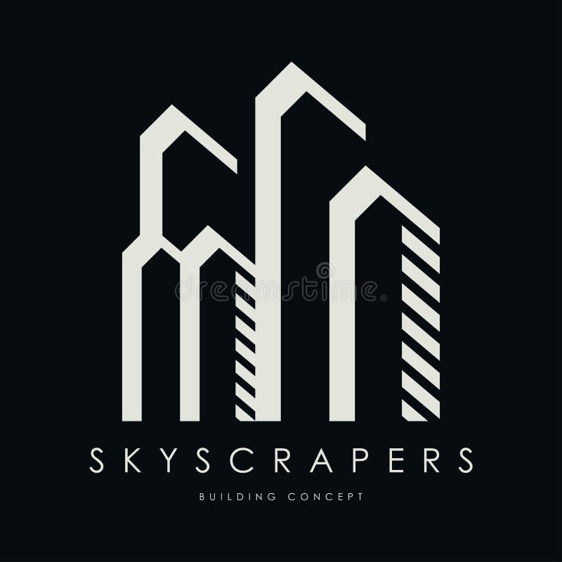 Skyscraper Logo Design Concept Vector Stock Vector - Illustration of ...