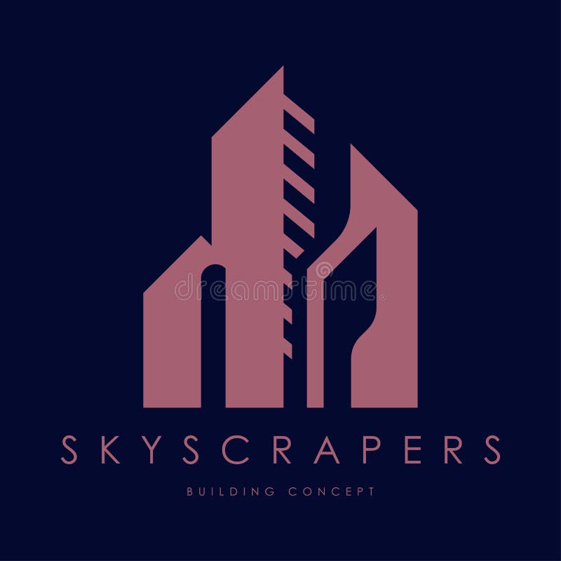 Skyscraper Logo Design Concept Vector Stock Vector - Illustration of ...