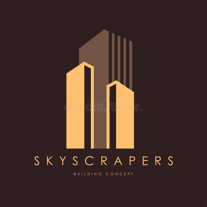 Skyscraper Logo Design Concept Vector Stock Illustration - Illustration ...