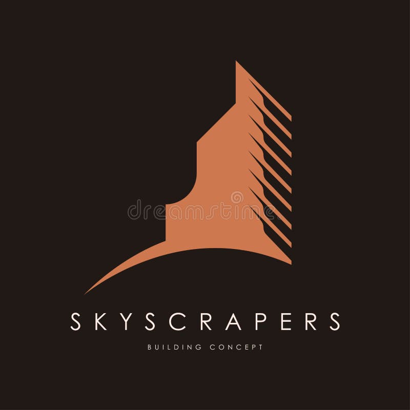 Skyscraper Logo Design Concept Vector Stock Vector - Illustration of ...