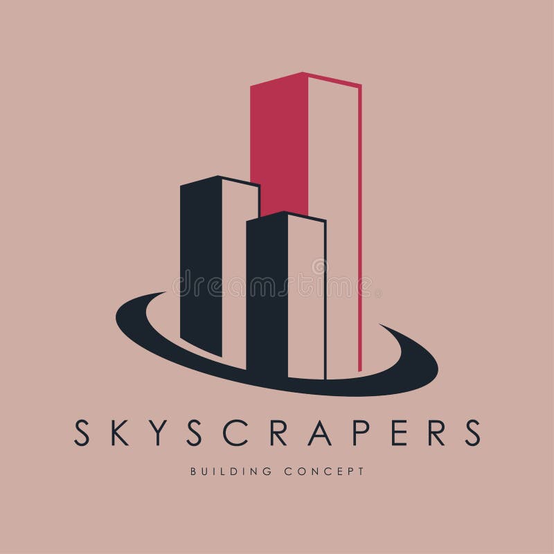Skyscraper Logo Design Concept Vector Stock Vector - Illustration of ...
