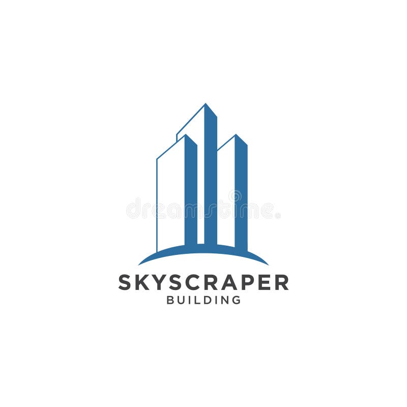 Skyscraper Logo Design Template Stock Vector - Illustration of graphic ...