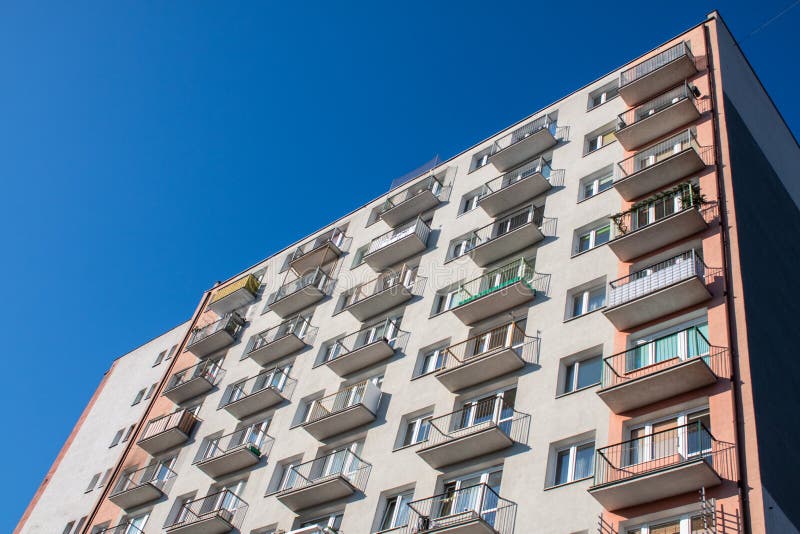 Skyscraper with Lots of Balconies Stock Photo - Image of nskyscraper ...