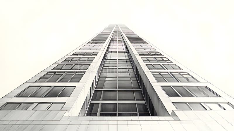 Skyscraper, Low Angle, City, White Sky, Modern Architecture, Design ...