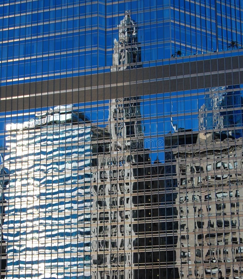 Chicago Glass and Steel - Landscape Mode Stock Image - Image of facade ...