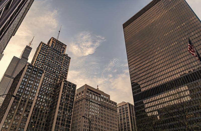 Skyscraper Modern Building Architecture in Metropolis City Downtown ...