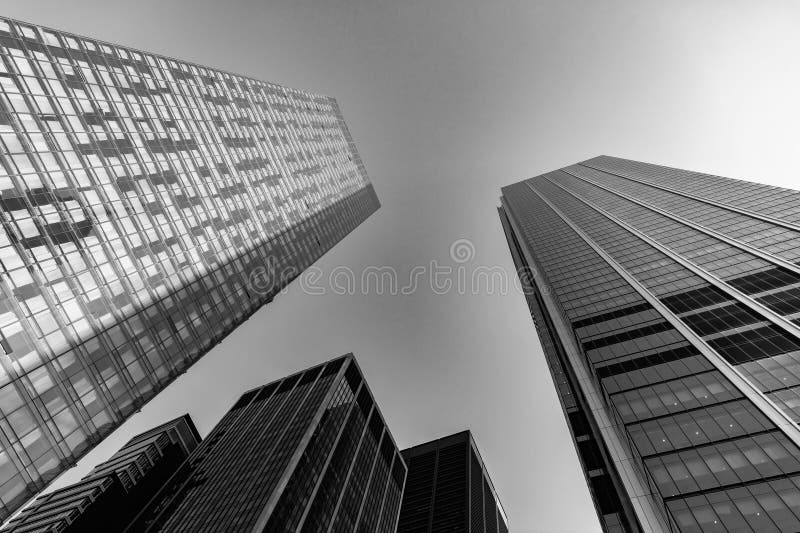 Skyscraper Modern Building Architecture in Metropolis City Downtown ...