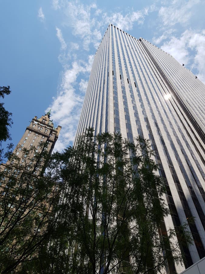 Skyscraper, Modern Building on a Blue Skye Background Stock Image ...