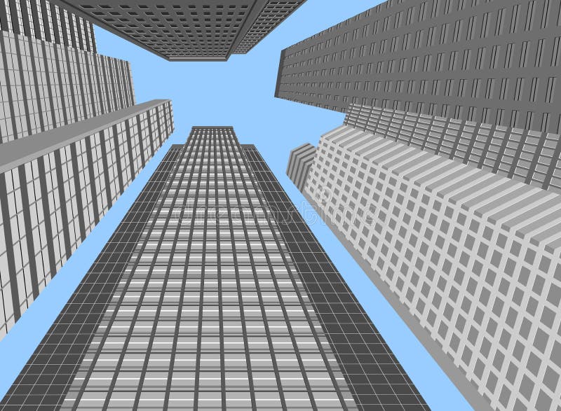 Skyscraper modern building stock illustration. Illustration of ...