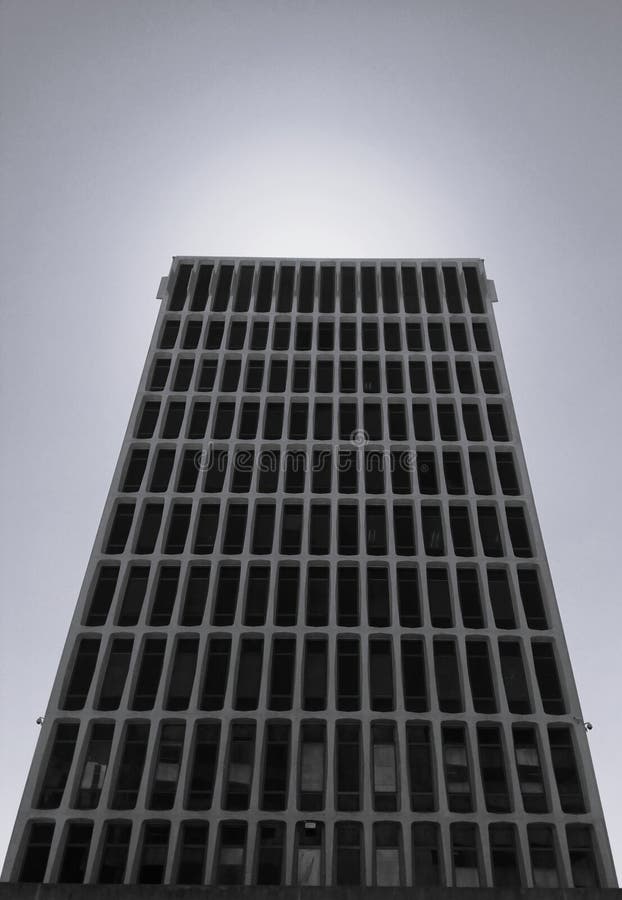Modern Grid High Rise Building Stock Photo - Image of lines ...