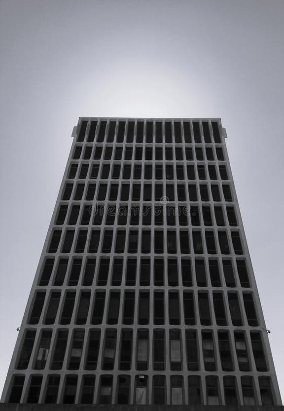 Modern Grid High Rise Building Stock Photo - Image of lines ...