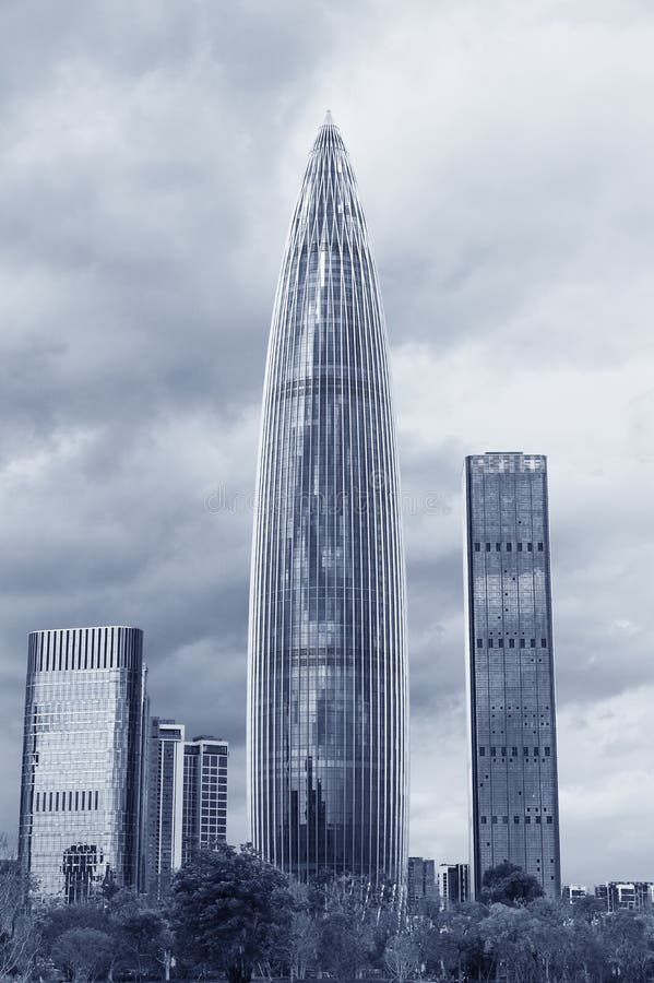 Skyscraper in Shenzhen City, China Editorial Stock Image - Image of ...