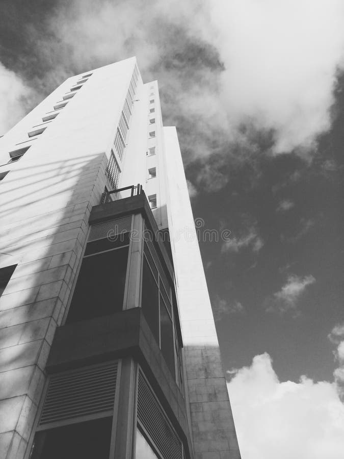Skyscraper in monochrome stock image. Image of highangleview - 172148829