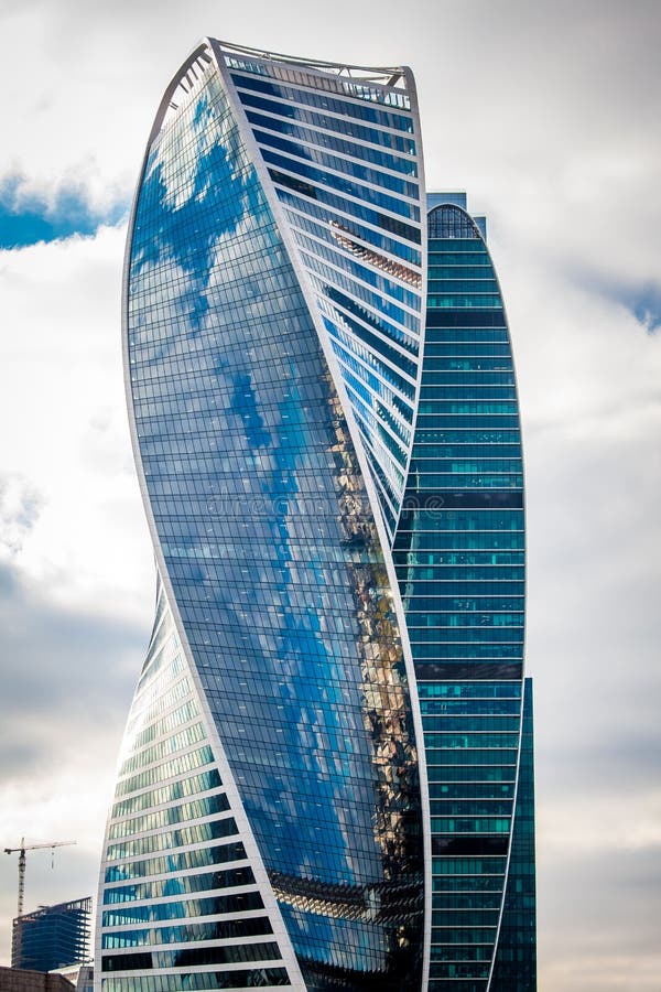 Skyscraper in Moscow, Russia Stock Photo - Image of district, wide ...