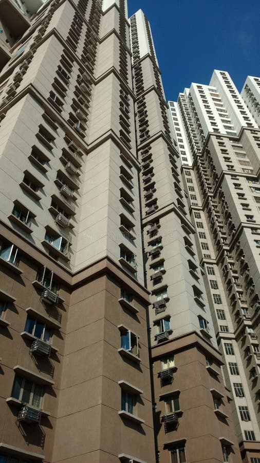 Skyscraper in Multi Colour Shadei Stock Photo - Image of condominium ...